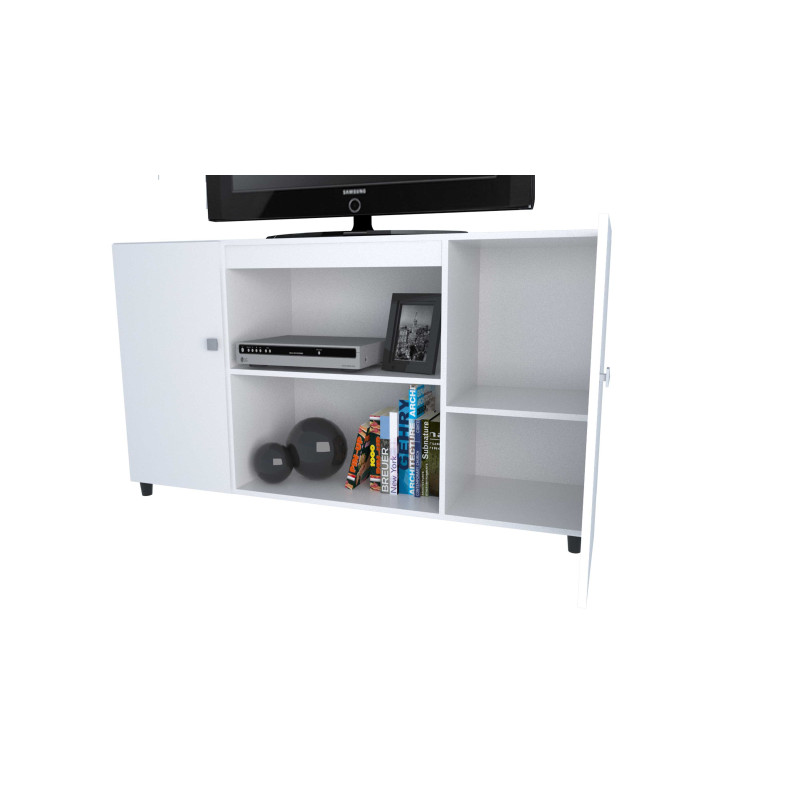 Mesa Rack para TV 1400 - Tables Madera Melamina Color Wengue Habano