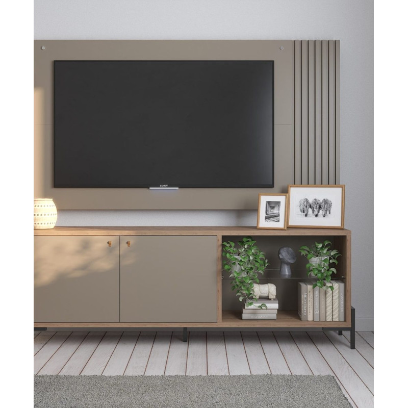 Rack Rod tv 65″ 2 puertas con panel - Delos