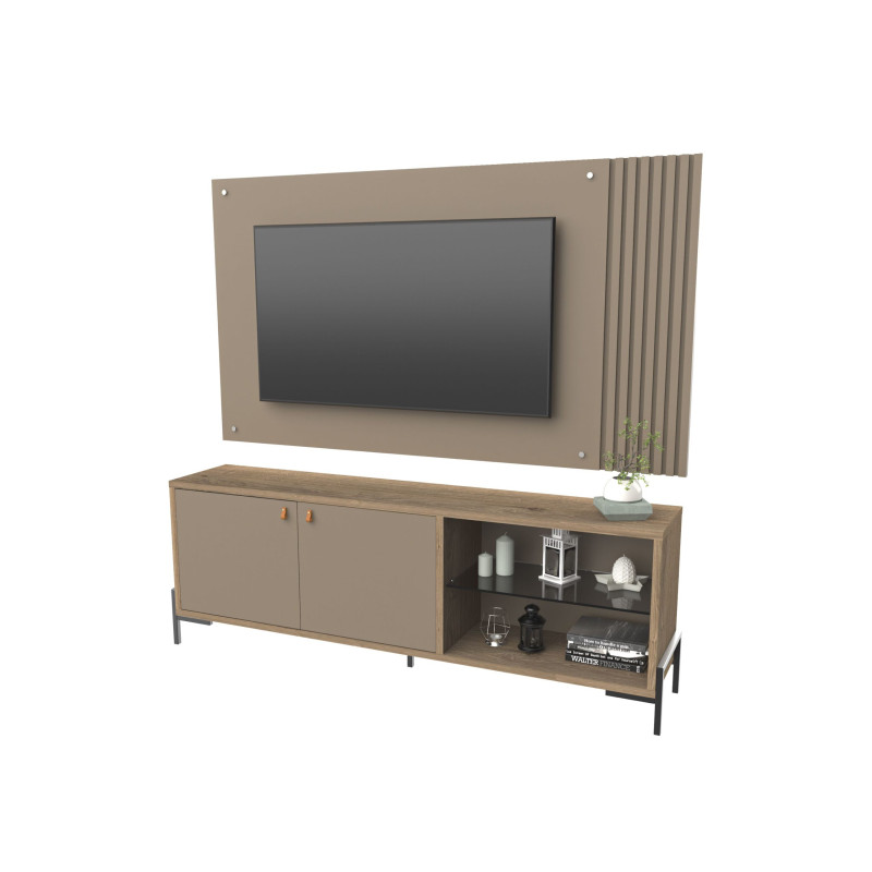 Rack Rod tv 65″ 2 puertas con panel - Delos